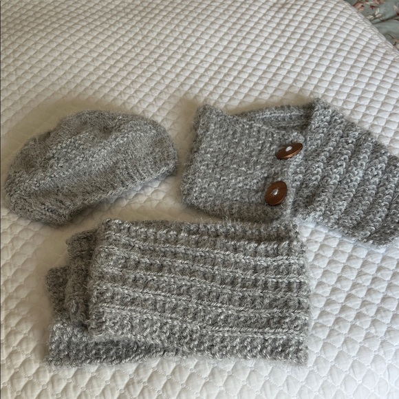 Accessories | Cozy Gray Adult Knit Set | Poshmark